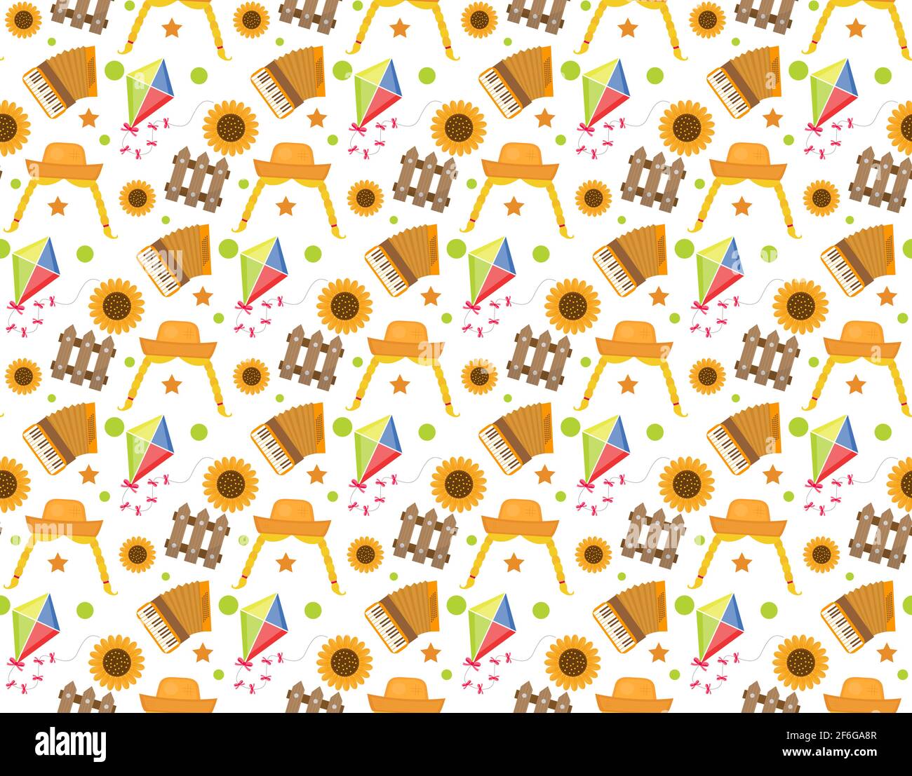 Festa Junina seamless pattern. Brazilian Latin American festival ...