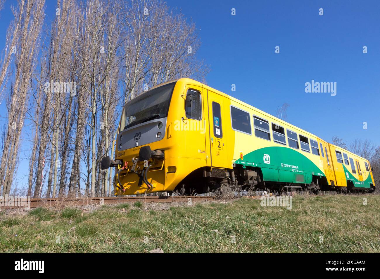 Passenger train for regional railway lines, Ceske Drahy Czech Republic ...