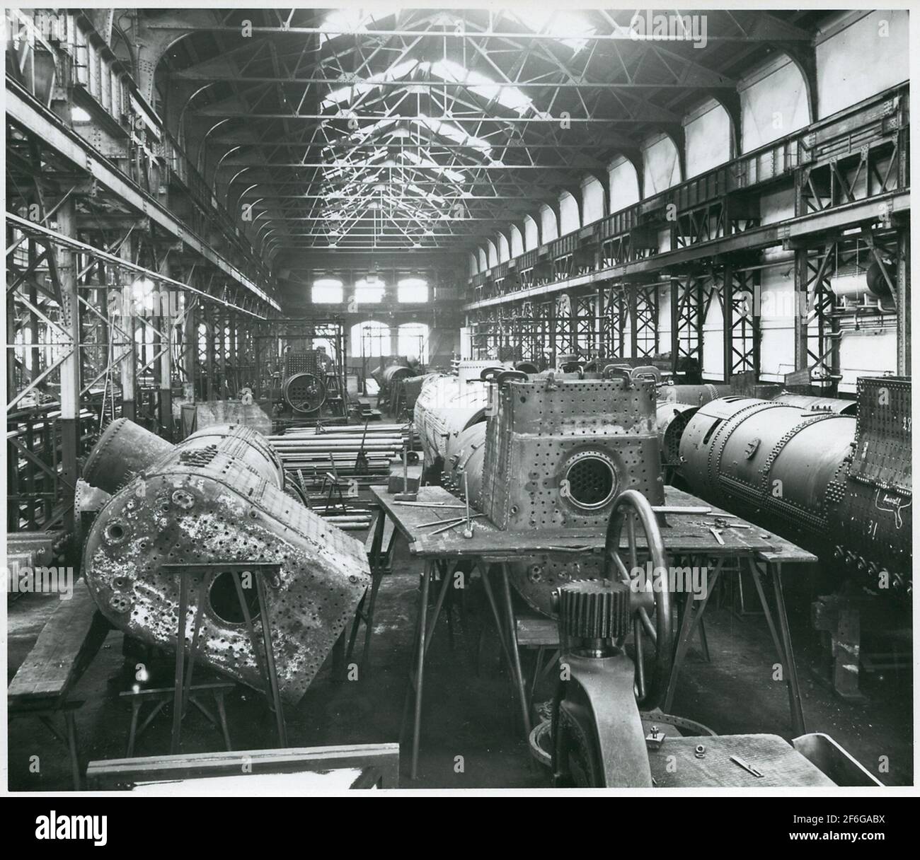 Örebro main workshop, tin workshop with boiler ship Stock Photo - Alamy