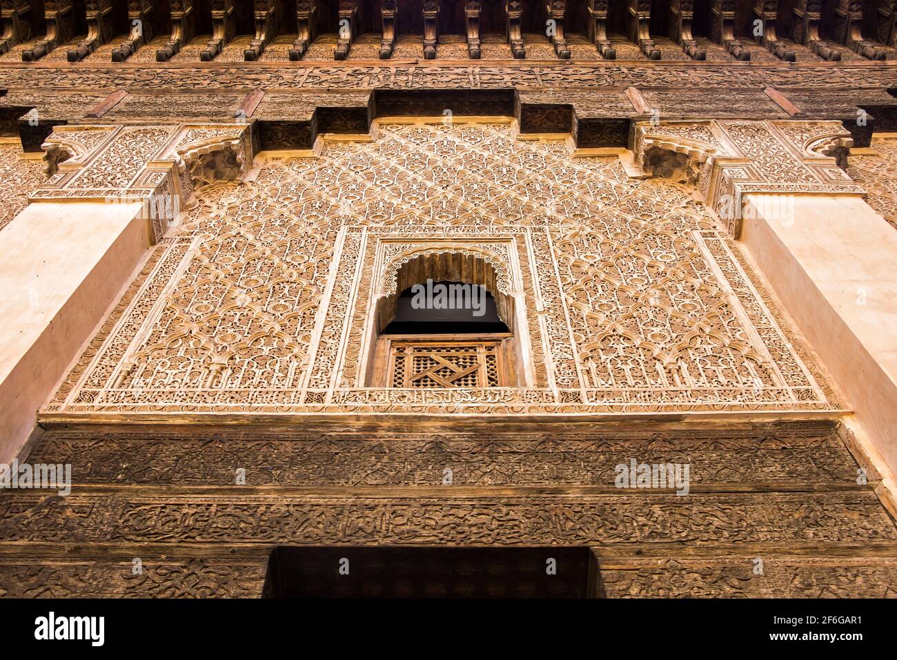 architecture at Ben Youssef Madrasa in Marrakech Morocco Stock Photo ...