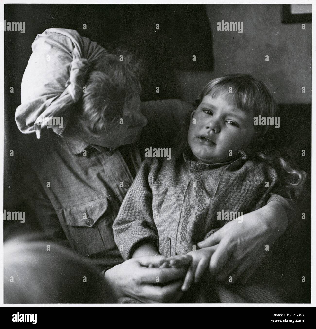 On board children's evacuation train from Finland, March 1944 Stock ...