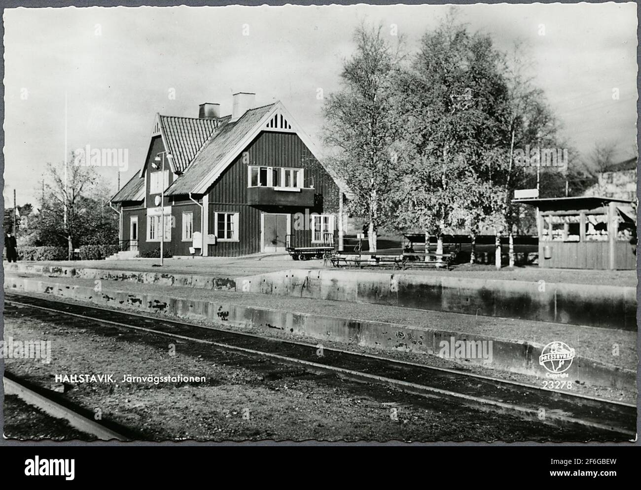 Hallstavik railway station Stock Photo - Alamy