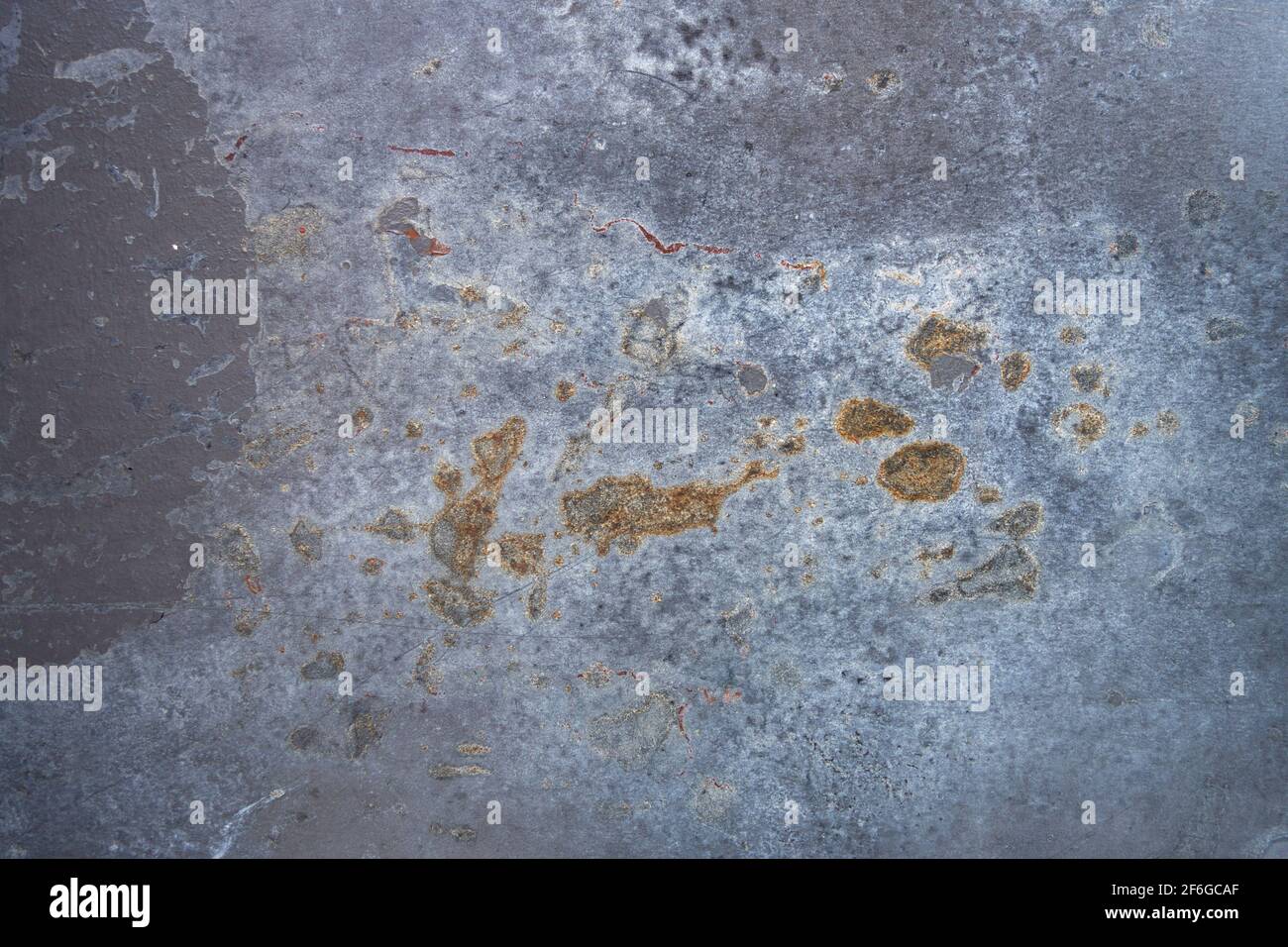 Metal surface with rust makes and weathering marks Stock Photo - Alamy