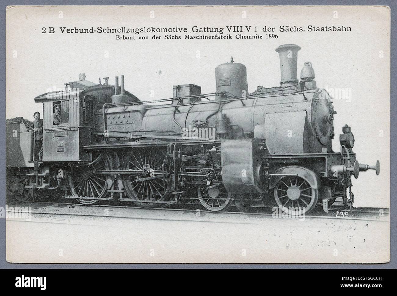 German steam locomotive, Sächsische Staatseisenbahnen VIII V1 Stock ...