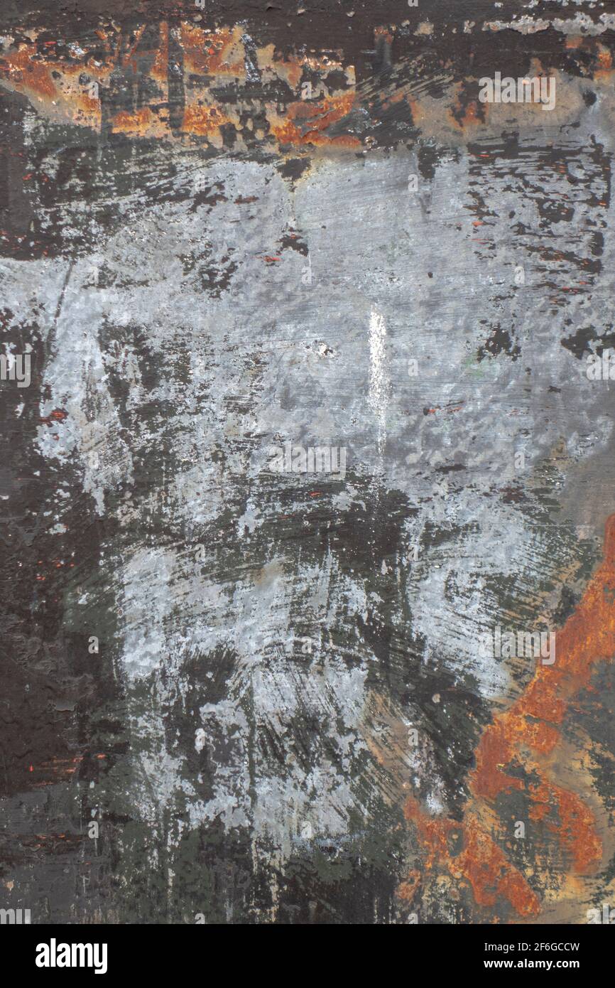 steel plate with distressed rust and black paint Stock Photo - Alamy