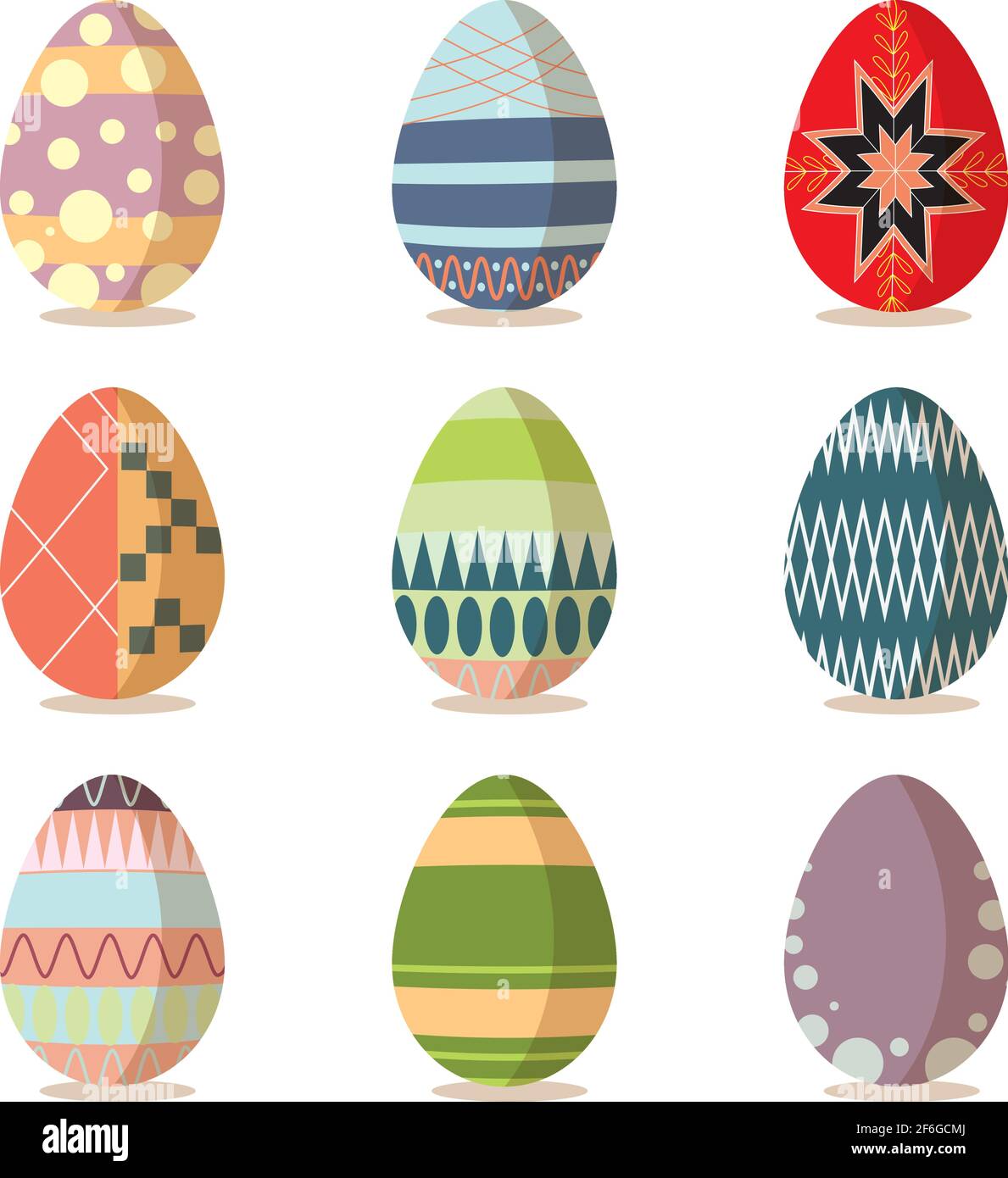 Painted eggs easter festive Stock Vector Images - Alamy