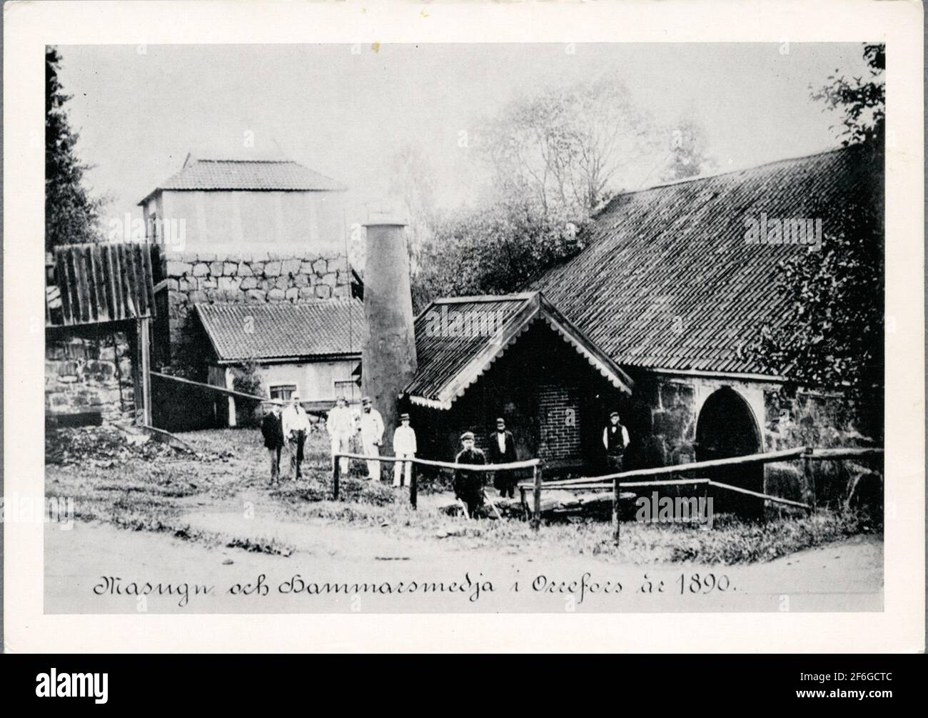 Masugn and hammer media in Orrefors in 1890 Stock Photo - Alamy