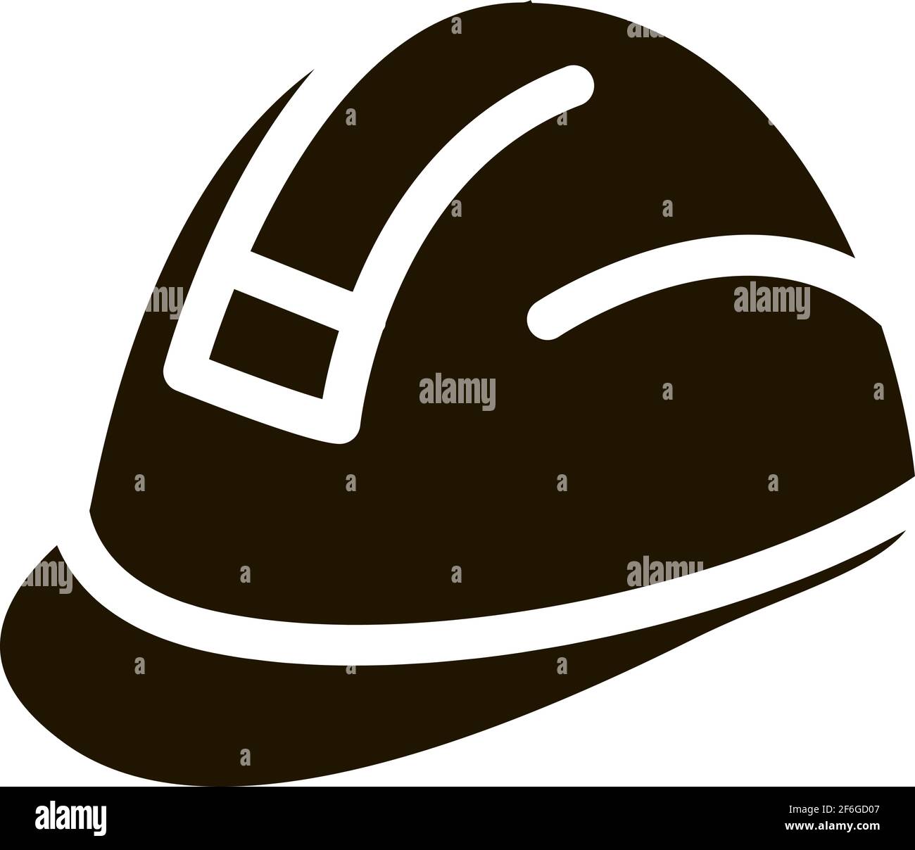 builder heavy helmet icon Vector Glyph Illustration Stock Vector Image ...