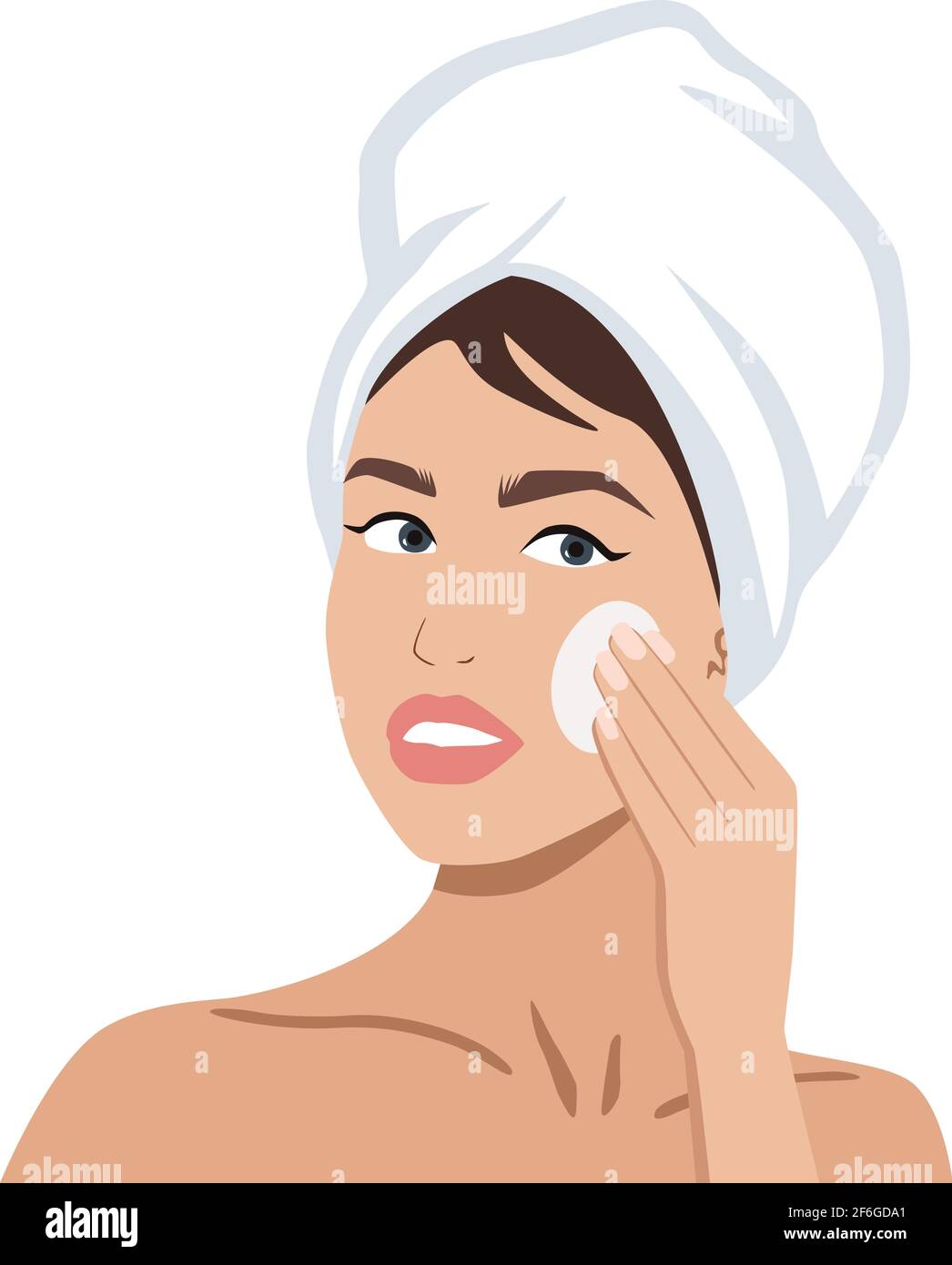 Cleaning makeup Stock Vector Images - Alamy