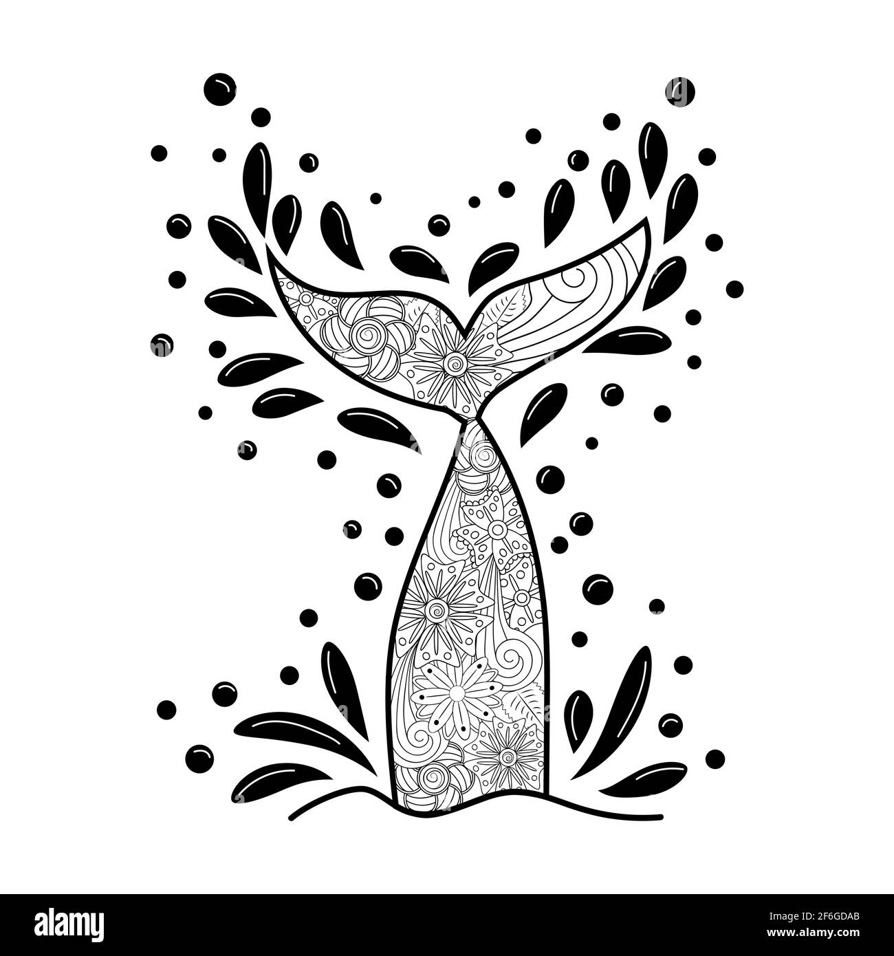 Mermaid Zentangle Coloring Pages Page 6 | Mermaid Coloring Pages