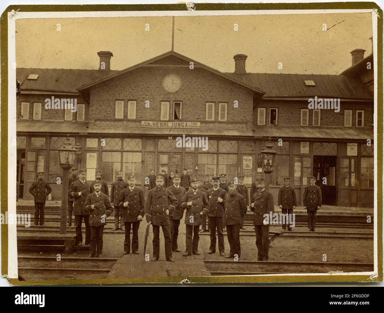 Herrljunga station opened in 1863. First, a small station house was ...