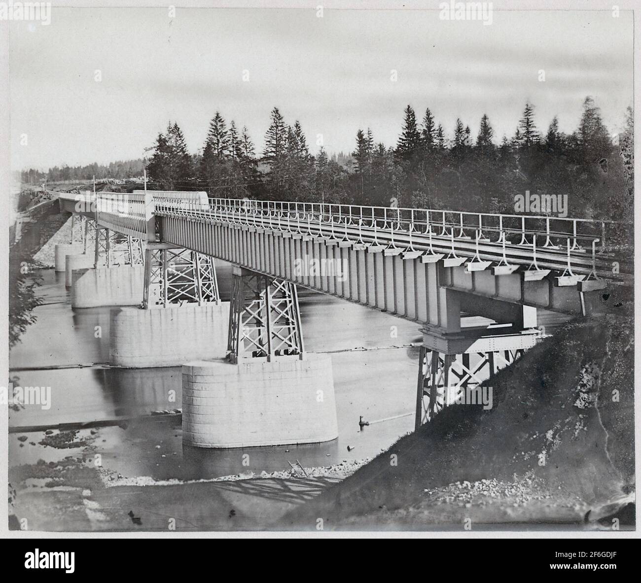 Railway bridge, later road bridge at Krylbo Stock Photo - Alamy