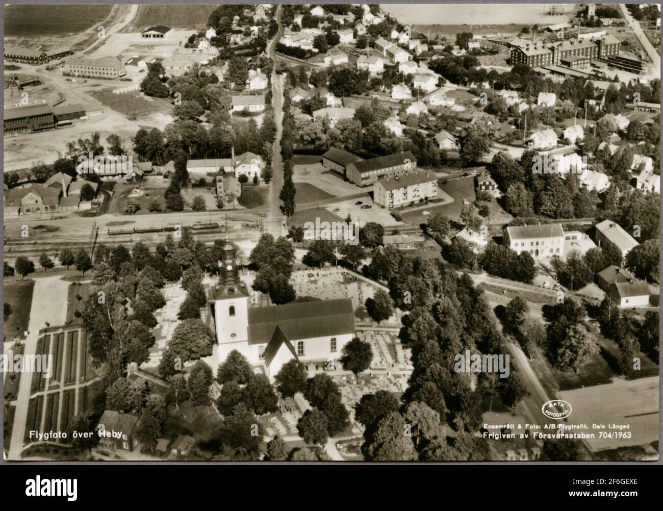 Aerial view of Heby Stock Photo - Alamy