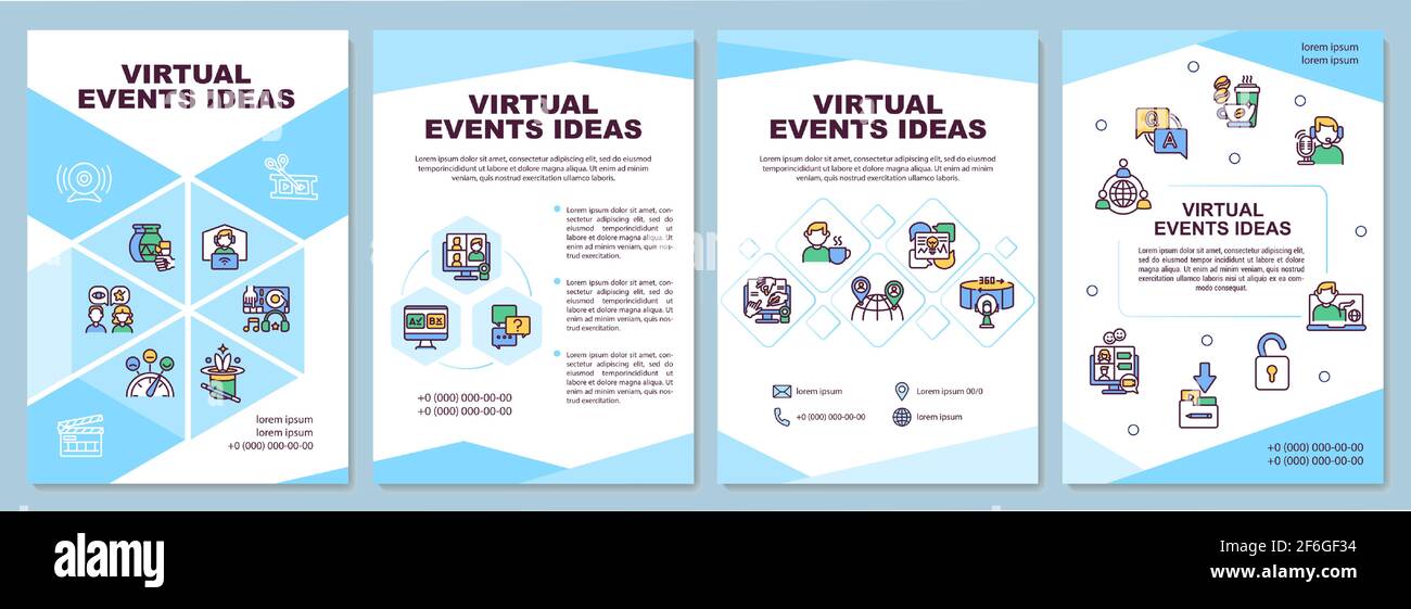Virtual events ideas brochure template Stock Vector Image & Art - Alamy