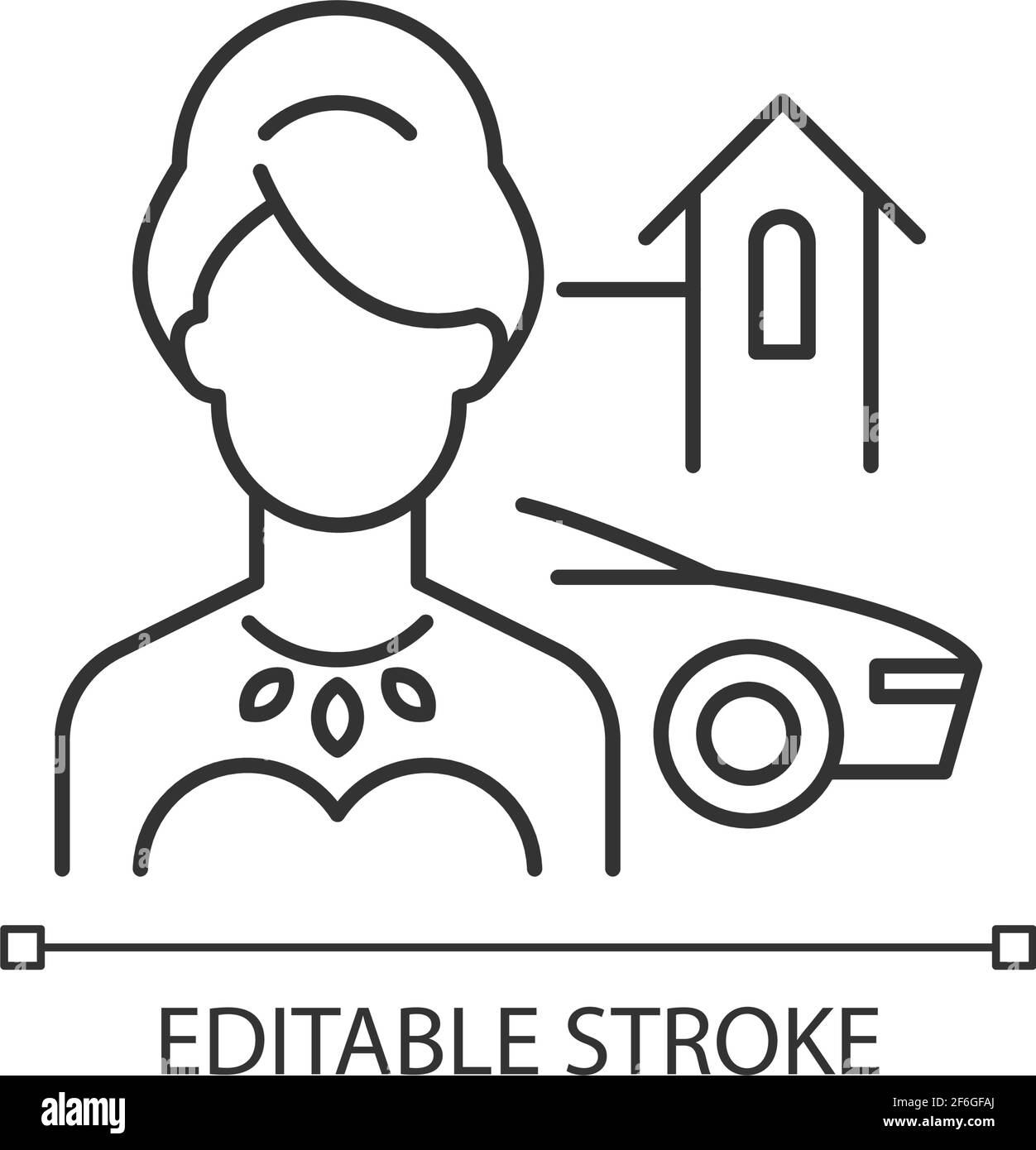 Upper class linear icon Stock Vector Image & Art - Alamy