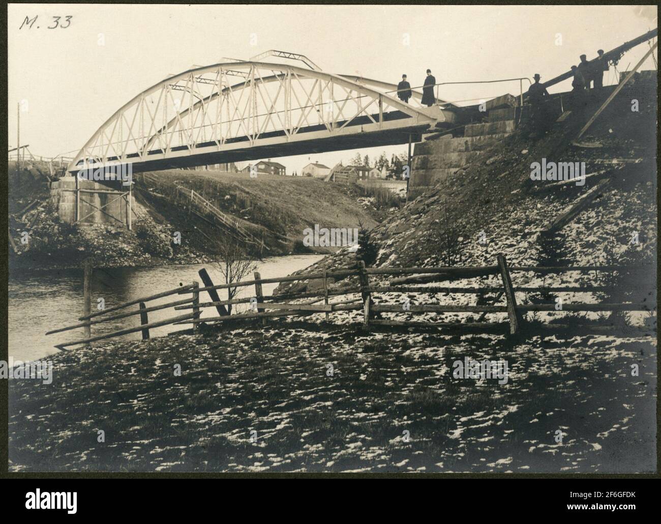 The railway bridge over the Moälven on the line between intermediate ...