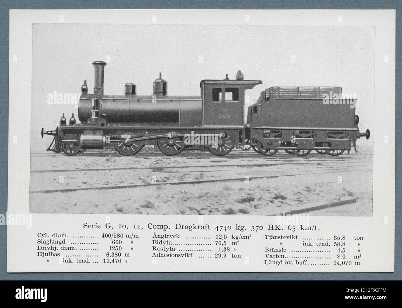 Finnish steam locomotive, series G, 11, N: O 385 Stock Photo - Alamy