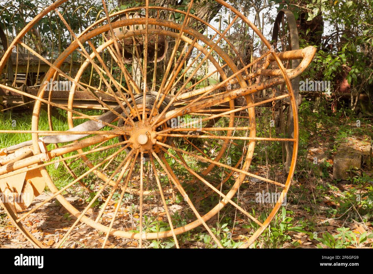Old rusty farming equipment Stock Photo - Alamy