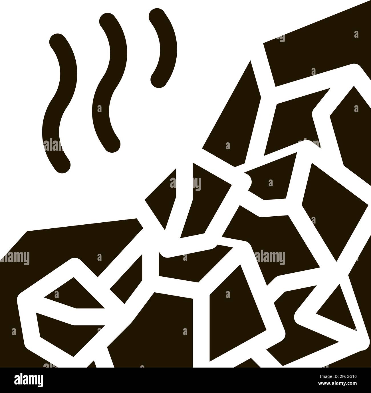 mountain collapse icon Vector Glyph Illustration Stock Vector Image ...