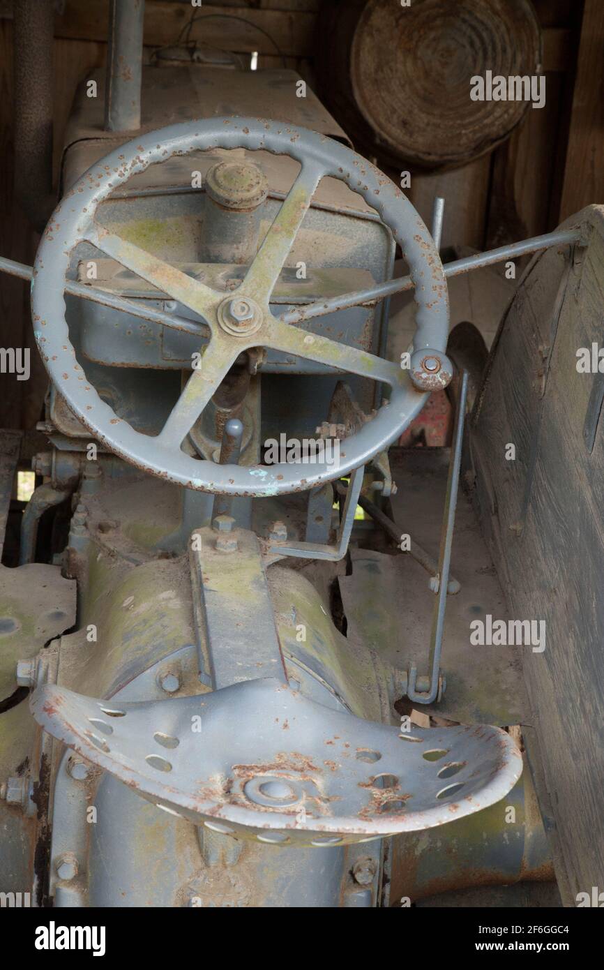Old Farm equipment stored and rusty Stock Photo - Alamy