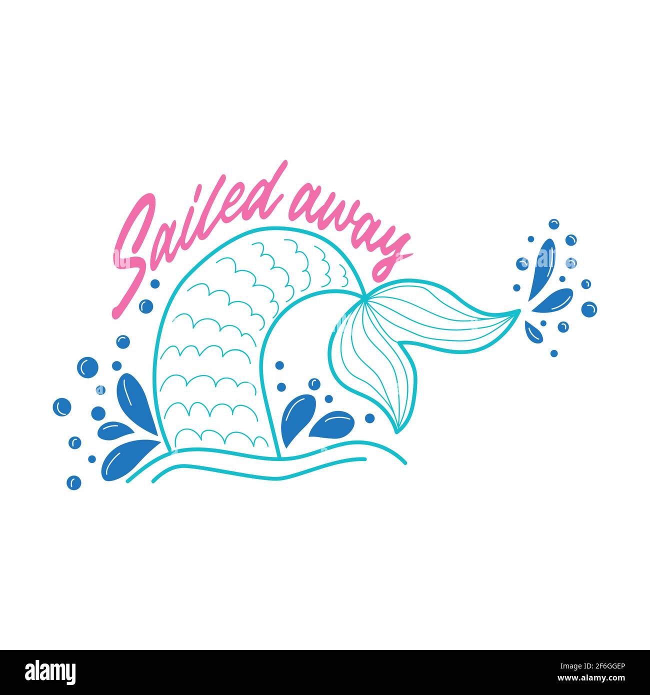 Mermaid tail water splashes Cut Out Stock Images & Pictures - Alamy