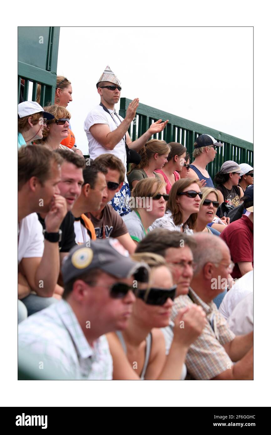 Spectators enjoy the tennis on day 2 of wimbledon 2008photograph by ...