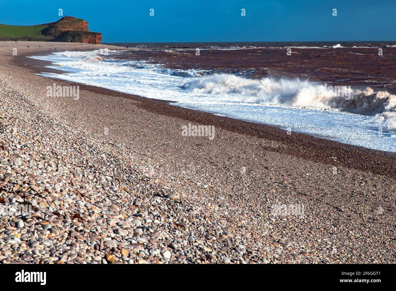 Pebble Beach, Budleigh Salterton, East Devon. England, UK Stock Photo ...