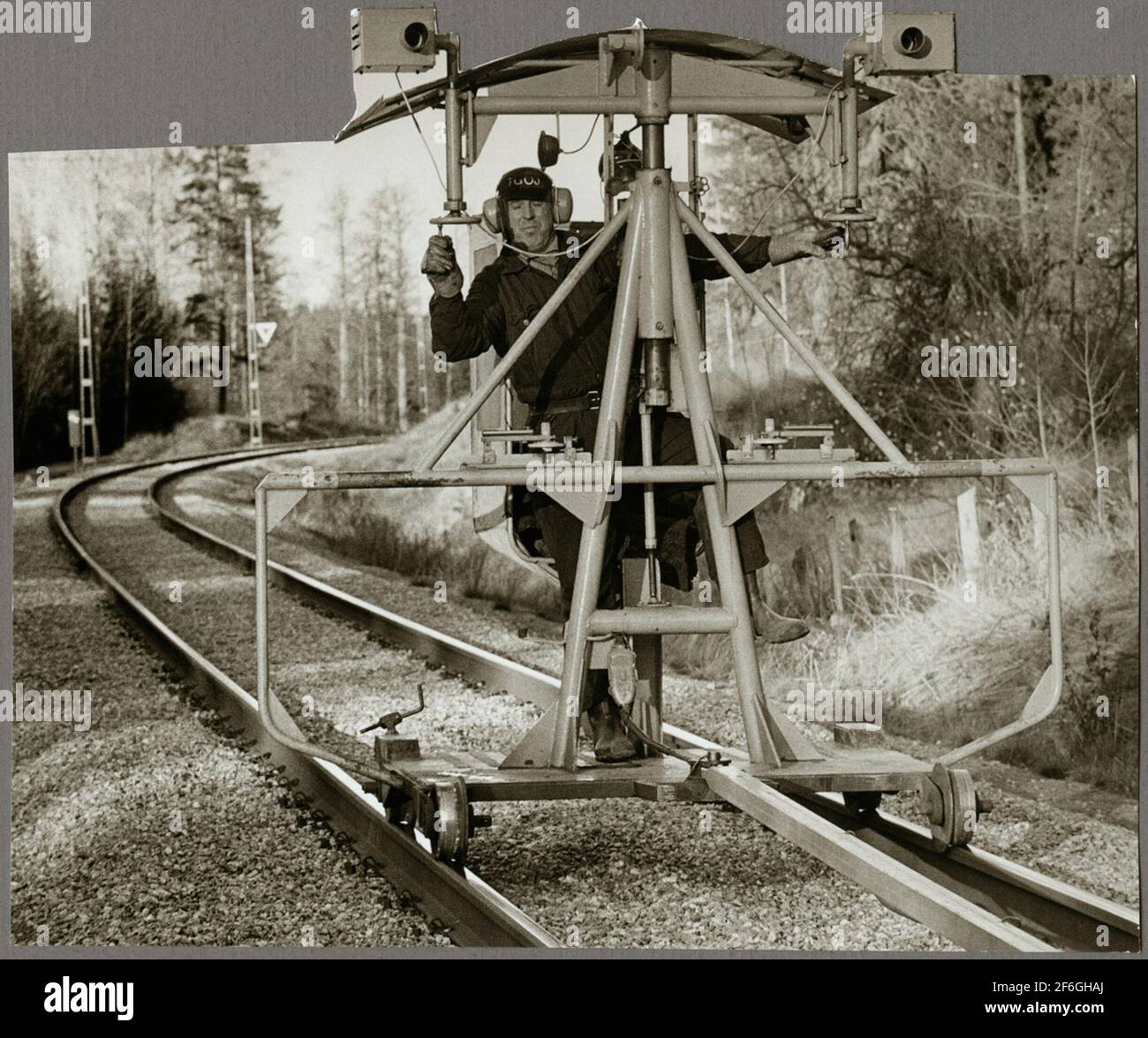 Maintenance of the track using the fabric to ballast peak machine on ...