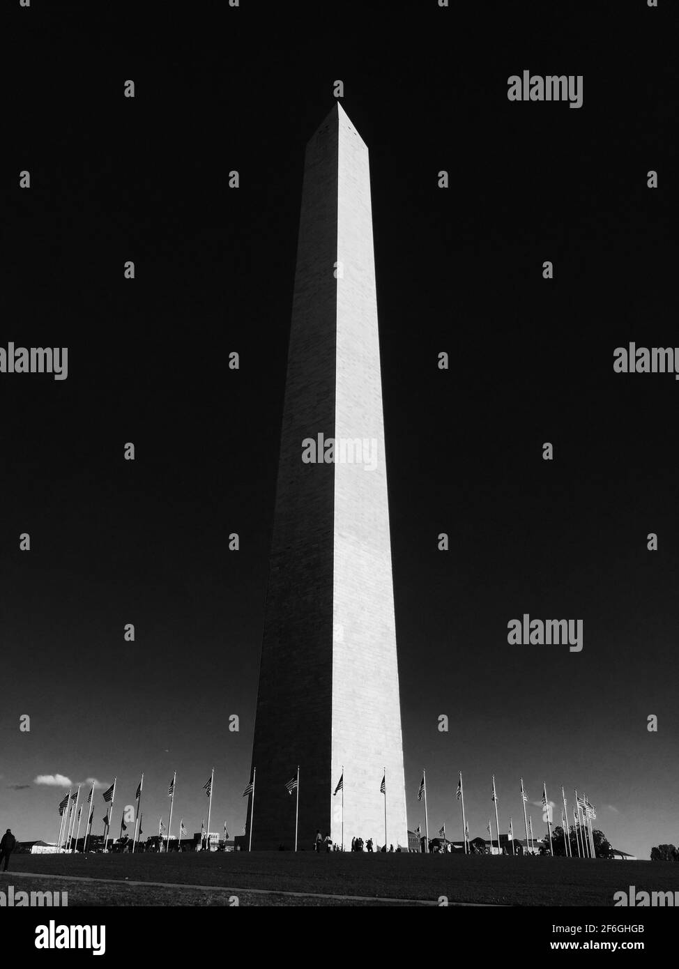 Back and White of the Washington Monument Stock Photo - Alamy