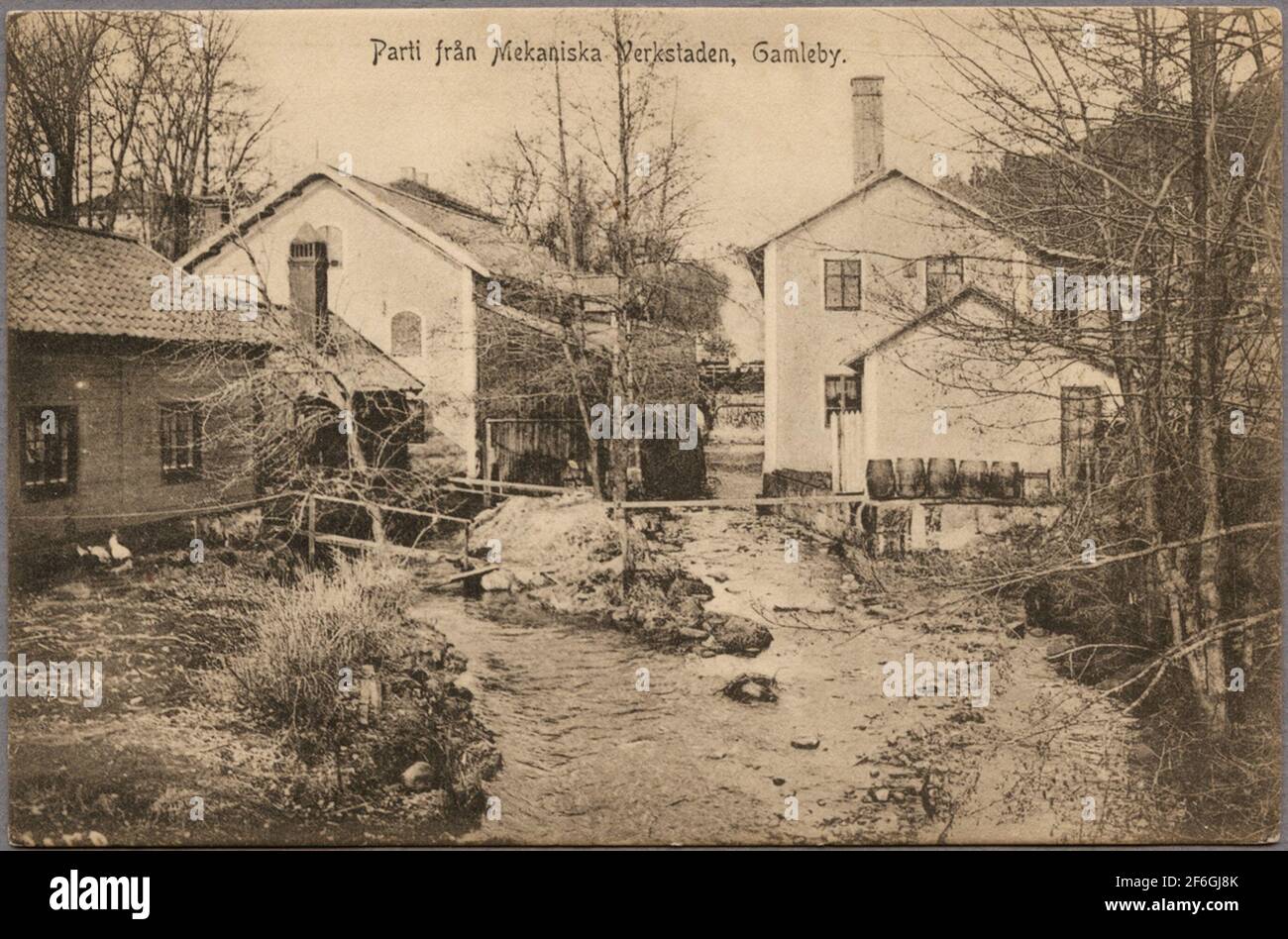 The mill and mechanical workshop in Gamleby Stock Photo - Alamy