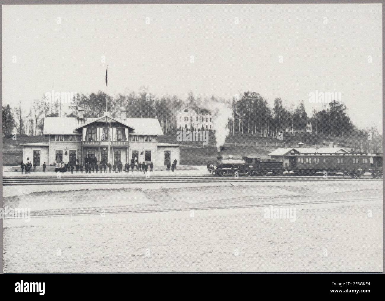 Person train at Mora Station in the 1890s Stock Photo - Alamy