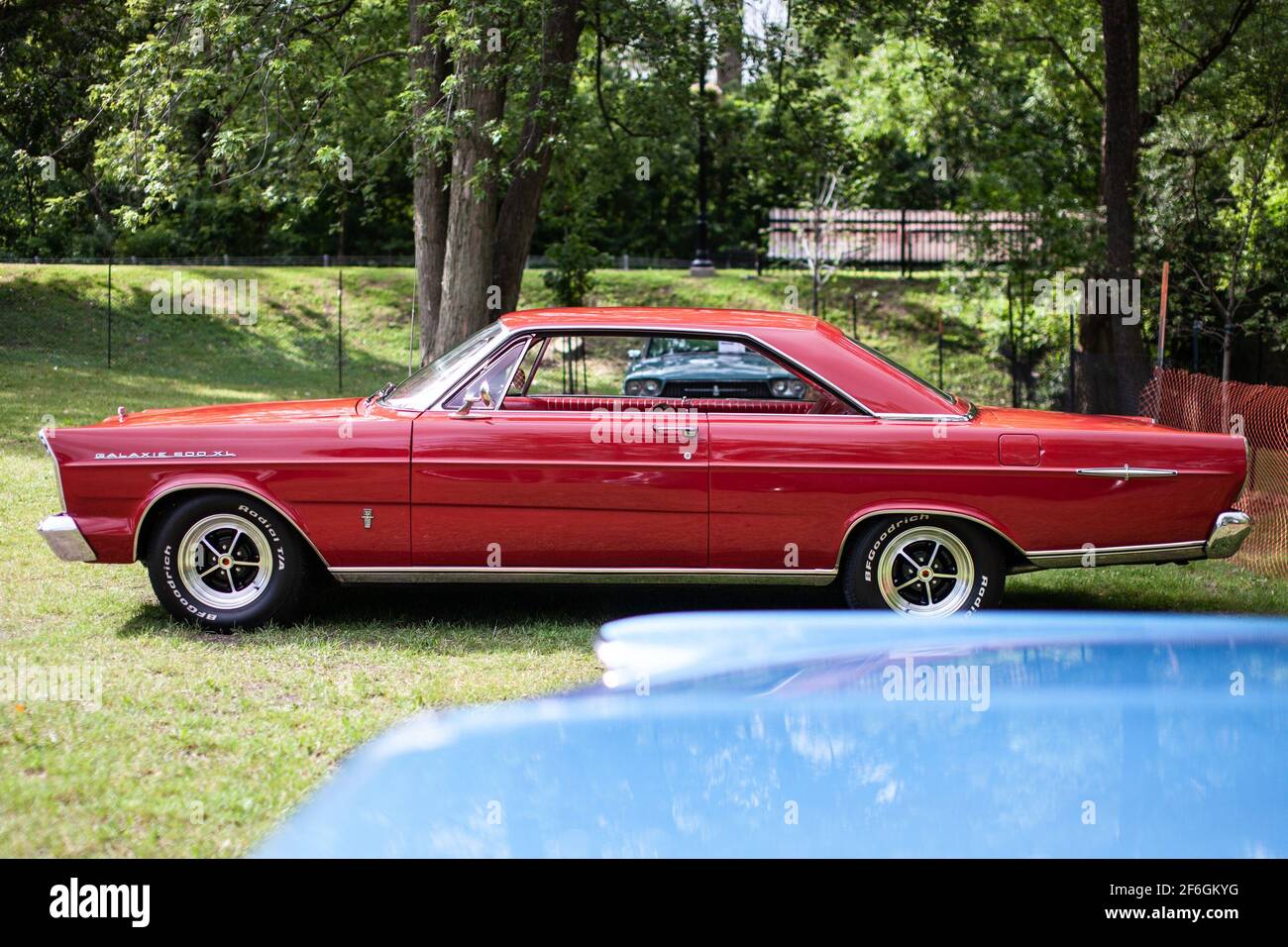 Red 1960s Ford Galaxie 500XL at a car show in Chambly, Quebec, canada ...
