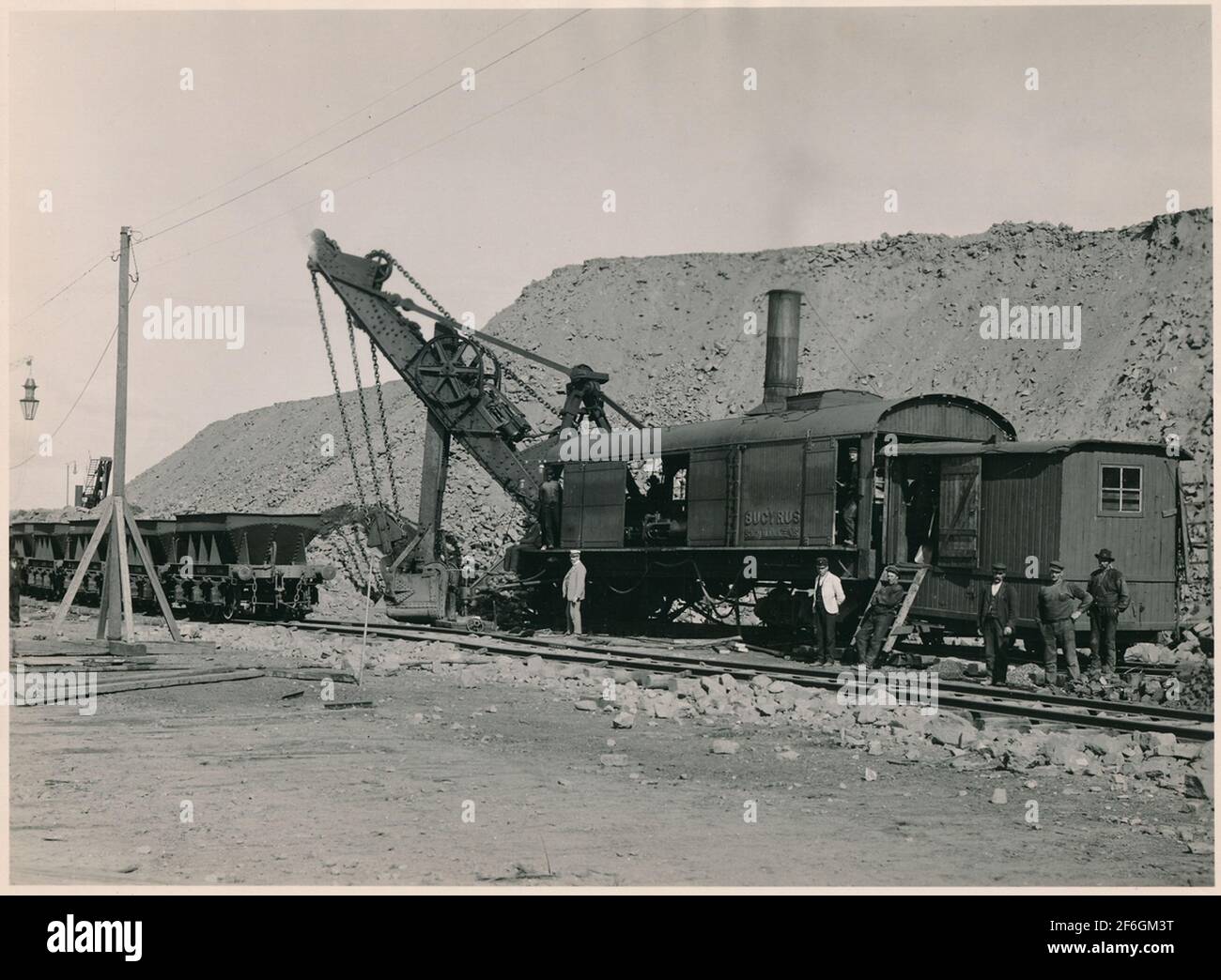 Bangård on Svartön at Luleå Station. Malmo loading crane, steam crane ...