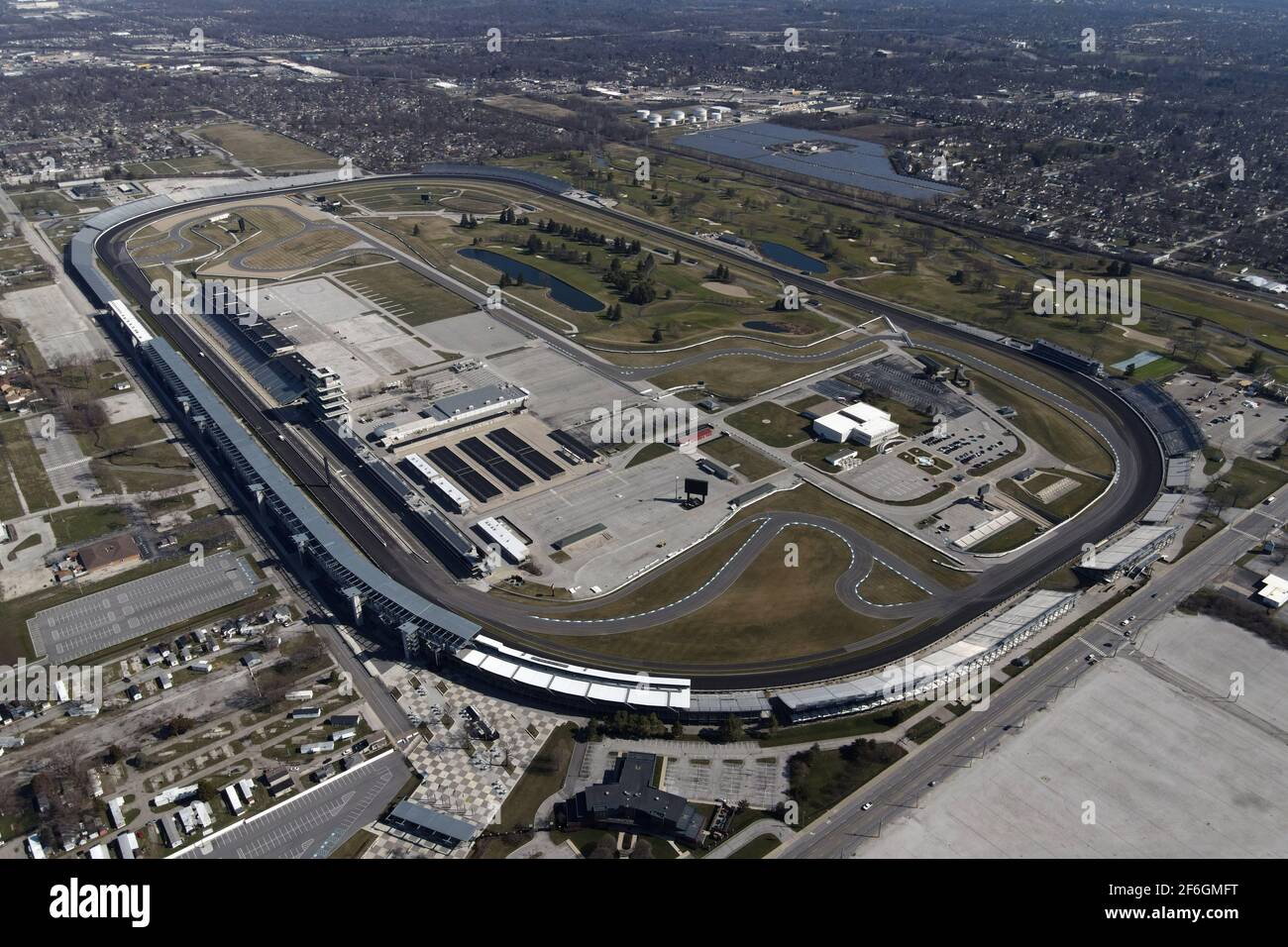 An aerial view of the Indianapolis Motor Speedway, Saturday, March 20 ...