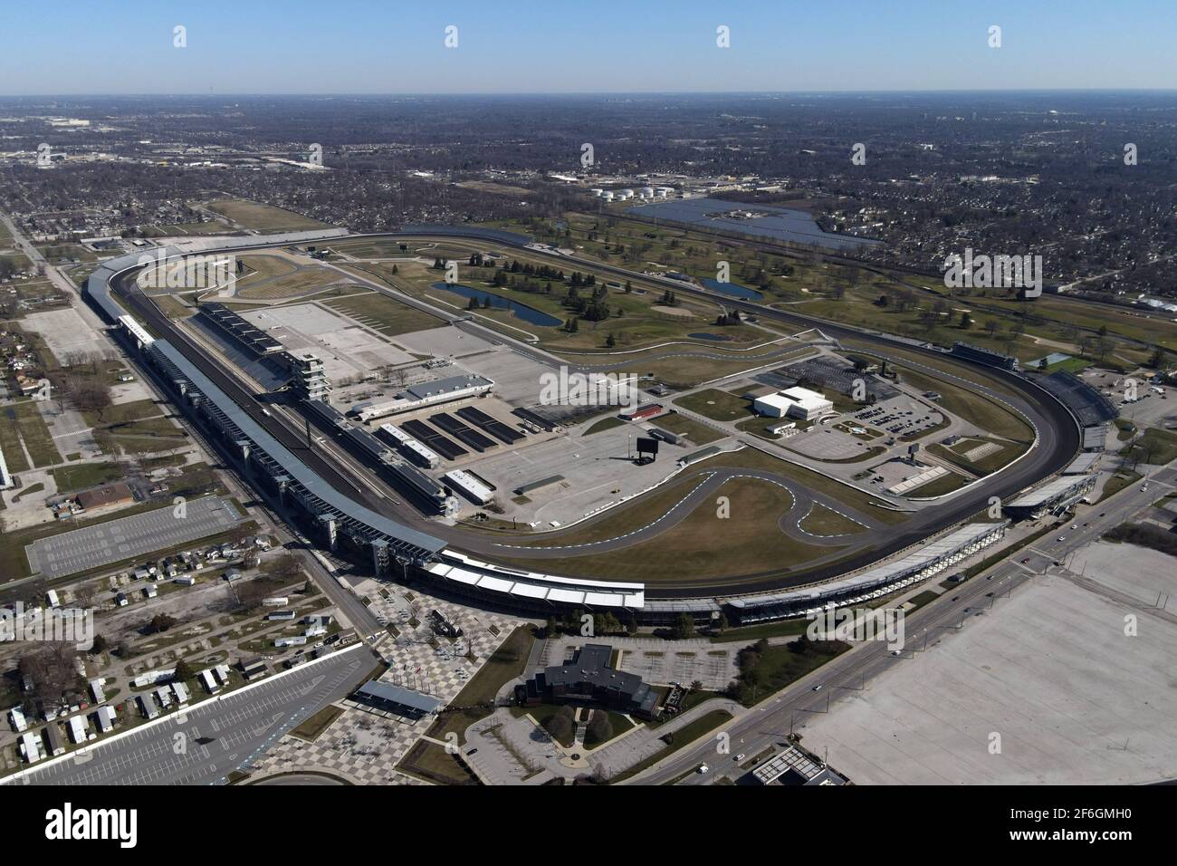 An aerial view of the Indianapolis Motor Speedway, Saturday, March 20 ...