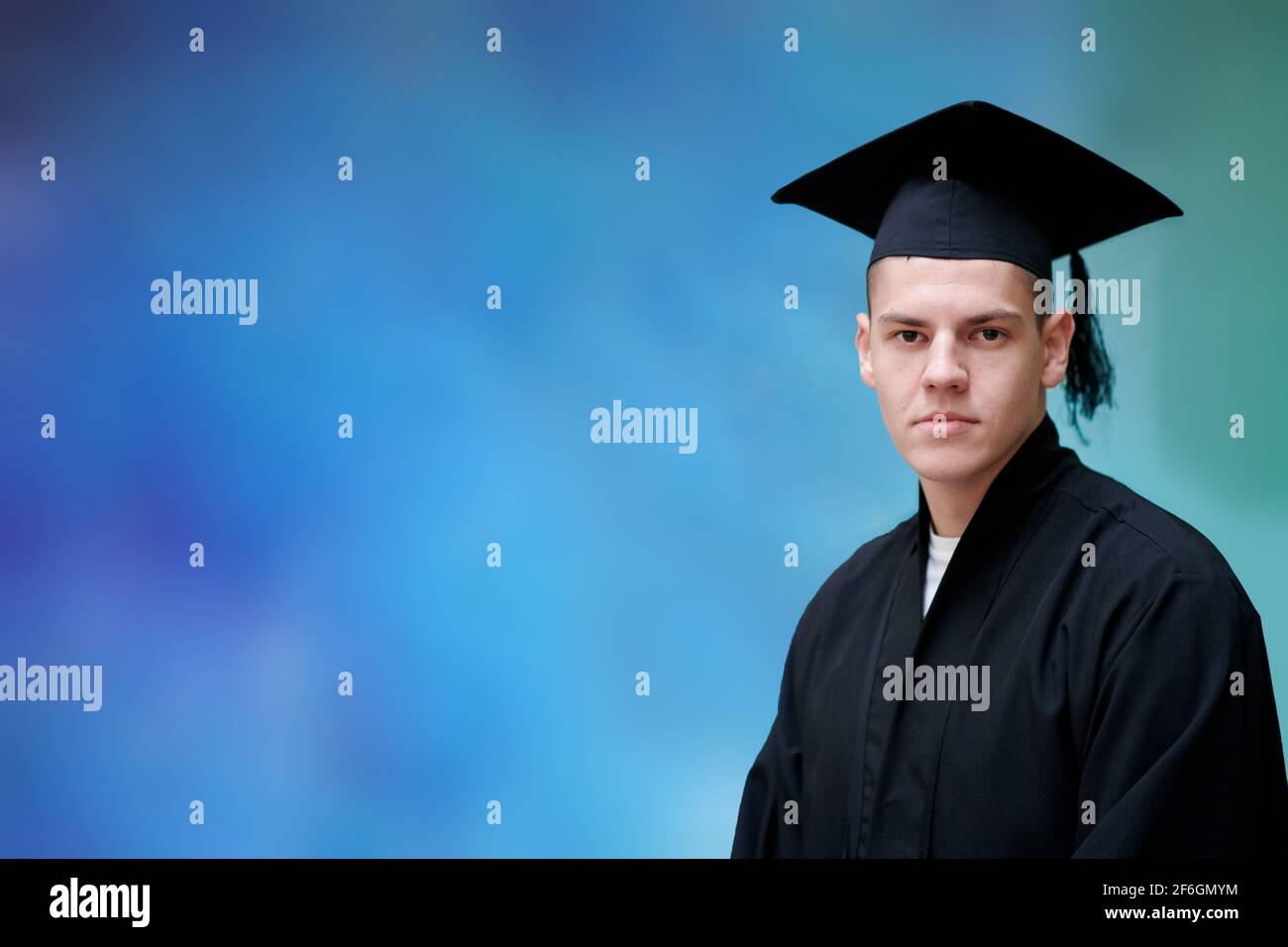 Happy man portrait on her graduation day University. Education and ...