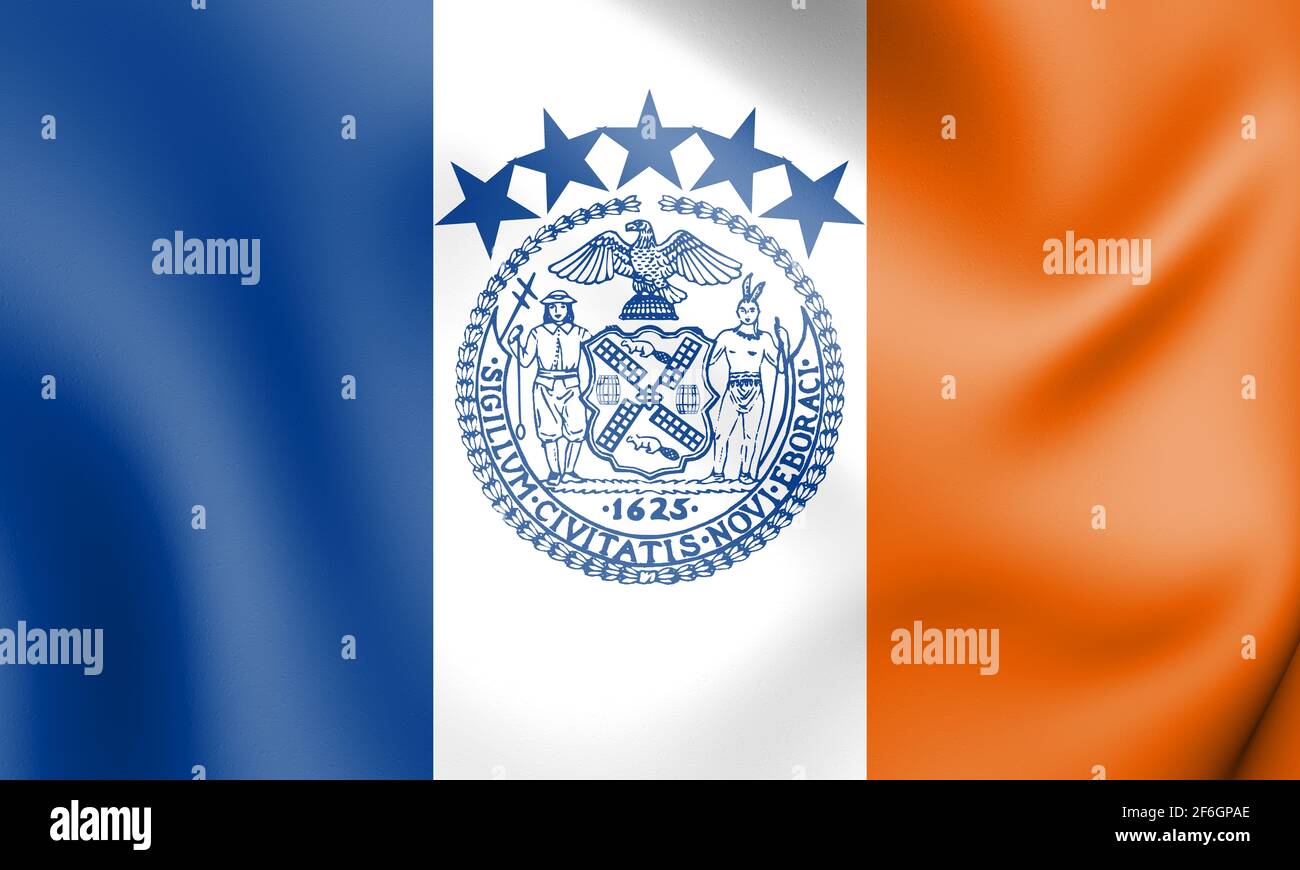 3D Flag of Mayor of New York city, USA. 3D Illustration Stock Photo - Alamy
