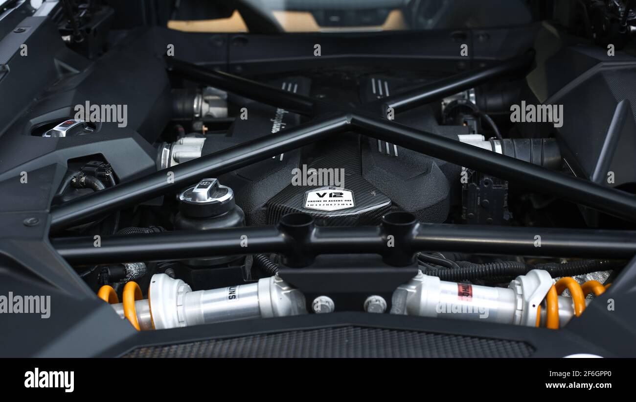 Lamborghini Aventador Engine Bay