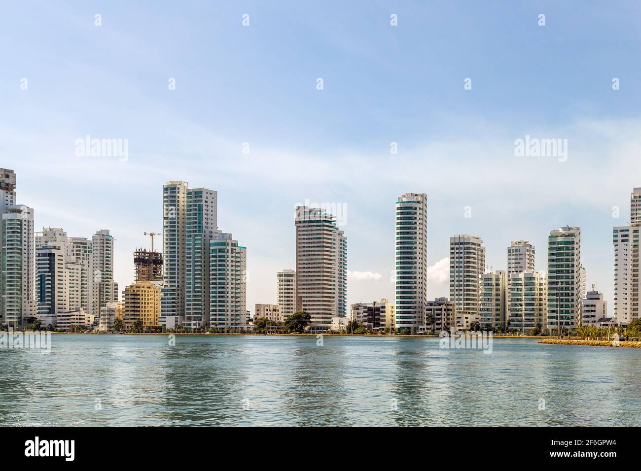 Skyline of Cartagena de indias. Colombia south america. Caribbean coast ...