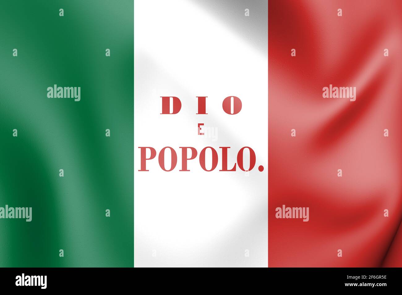 3D Flag of Roman Republic (1849). 3D Illustration Stock Photo - Alamy