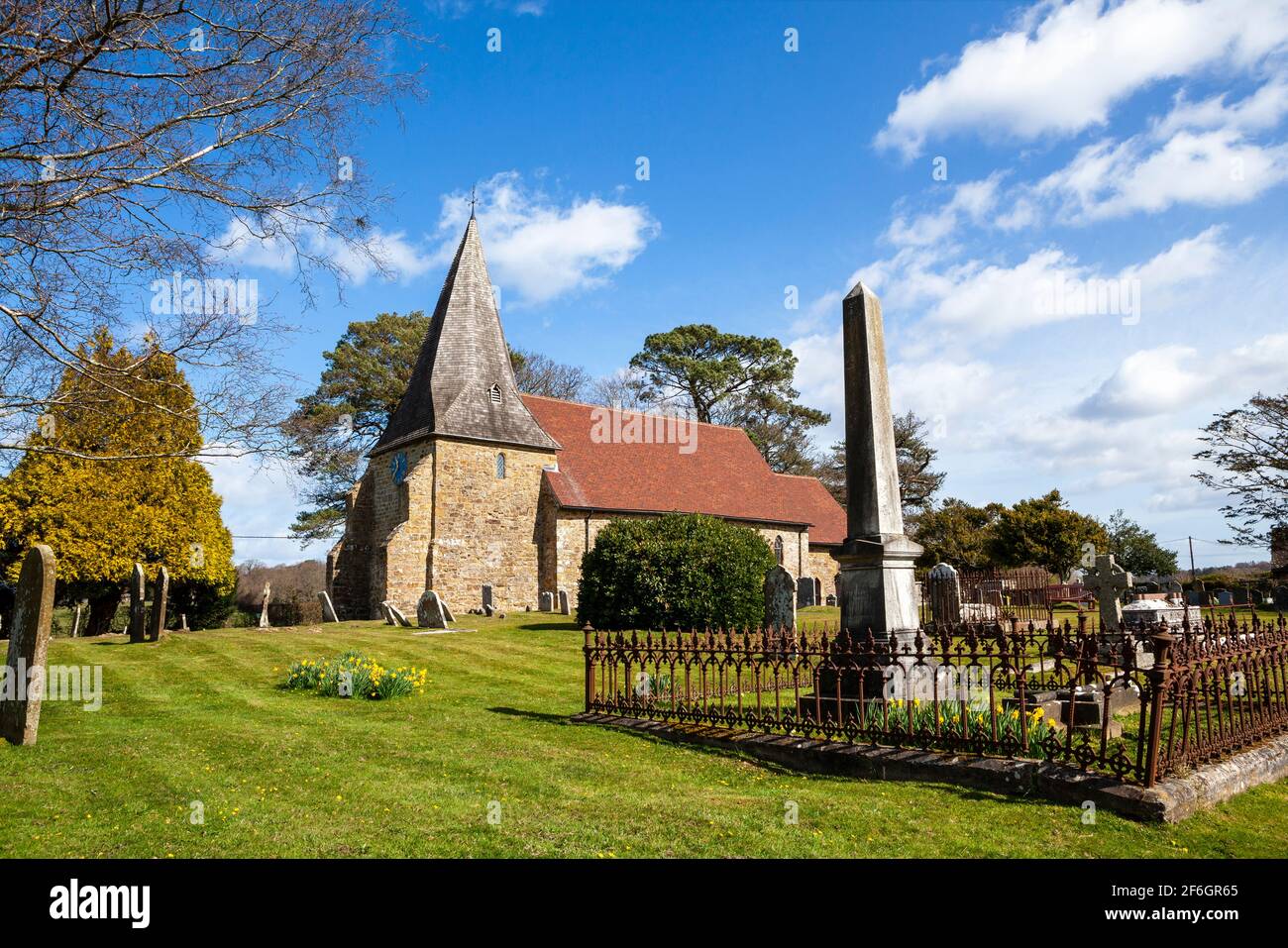 All Saint's Church, Mountfield, East Sussex, UK. Norman Church Stock ...