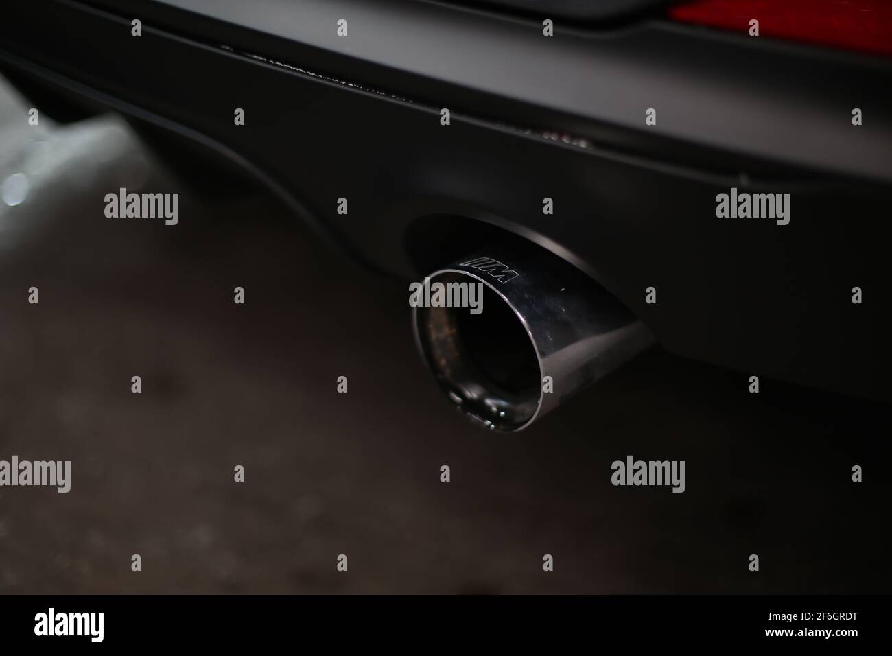 The Optional BMW M Performance Exhaust Tips On A 2015 BMW M235i Stock ...