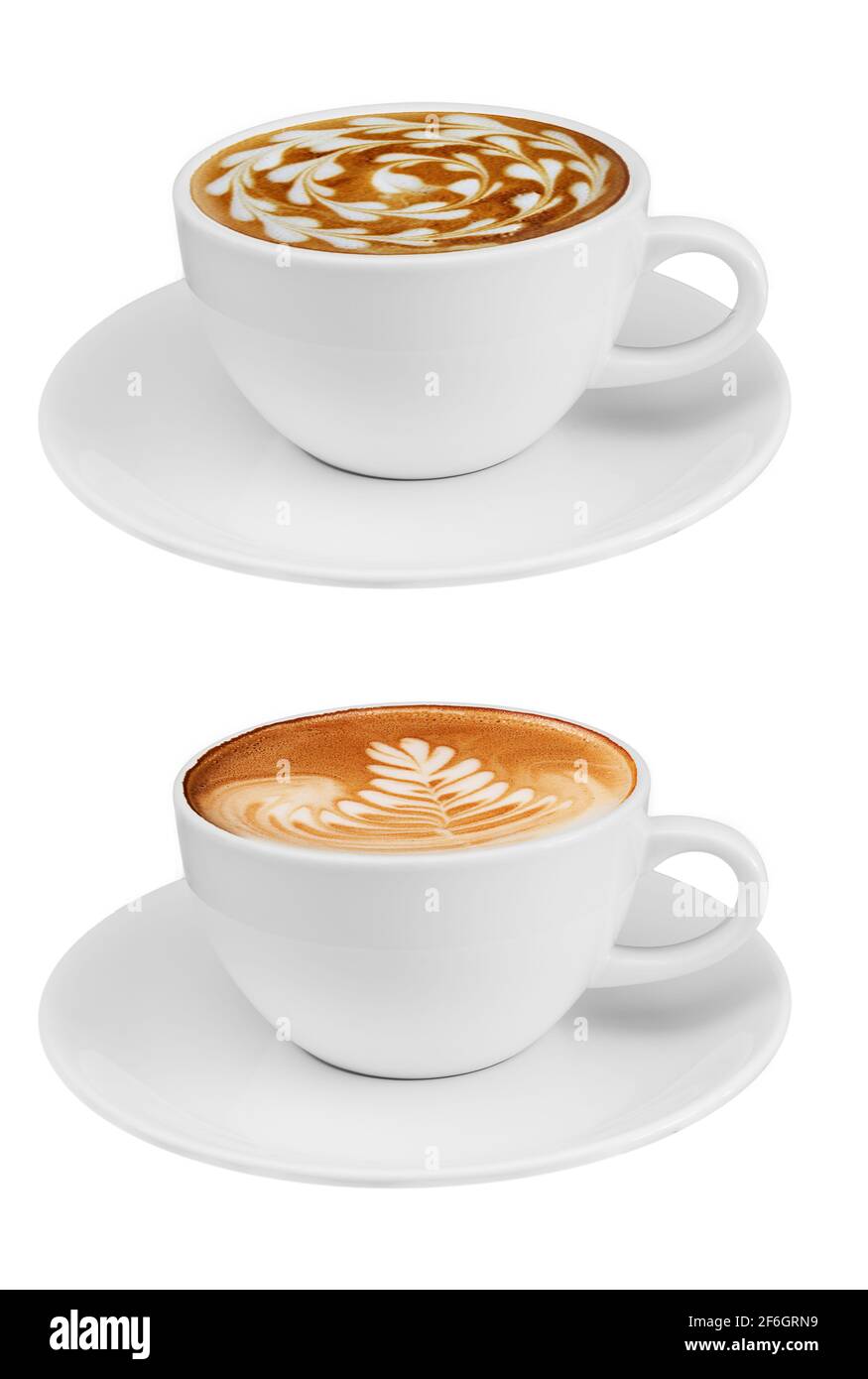 Side view coffee cup collection, coffee cup assortment with shape sign ...