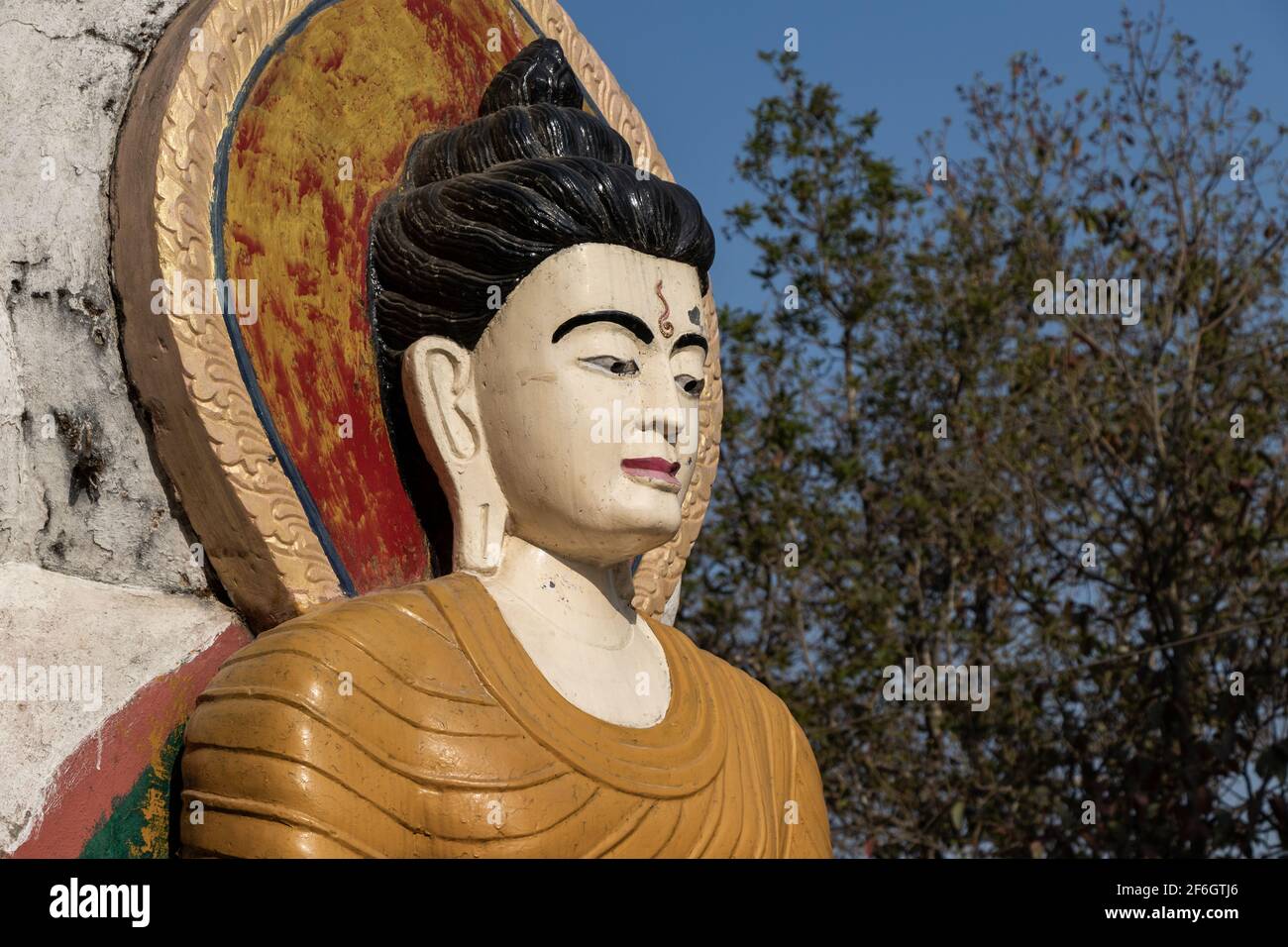 Statue of Buddha at Shreenagar, Tansen, Palpa, Nepal from where you can ...