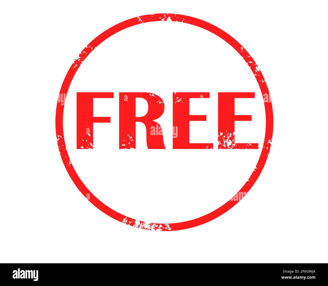 free stamp red rubber stamp on white background. free stamp sign. free ...