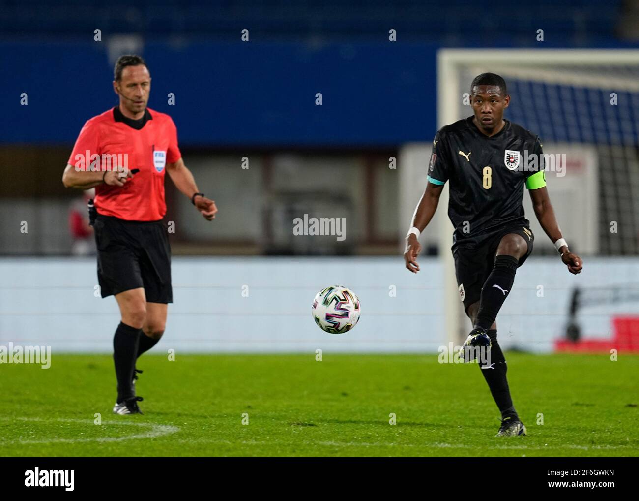 Vienna, Austria. March 31, 2021: David Alaba of Austria during Austria ...