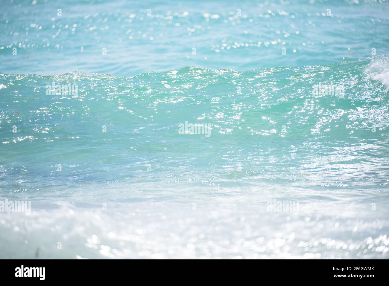 Sea background. Closeup of sea waves. Ocean water surface with ripples ...