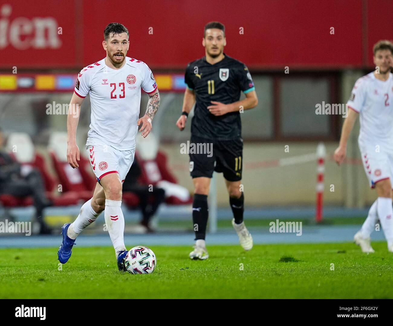 Vienna, Austria. March 31, 2021: Pierre Emile HÃ¸jbjerg of Denmark ...