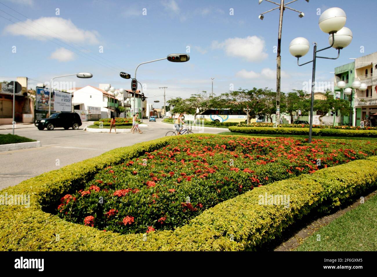 mucuri, bahia, brazil - september 5, 2009: entrance square in the city ...