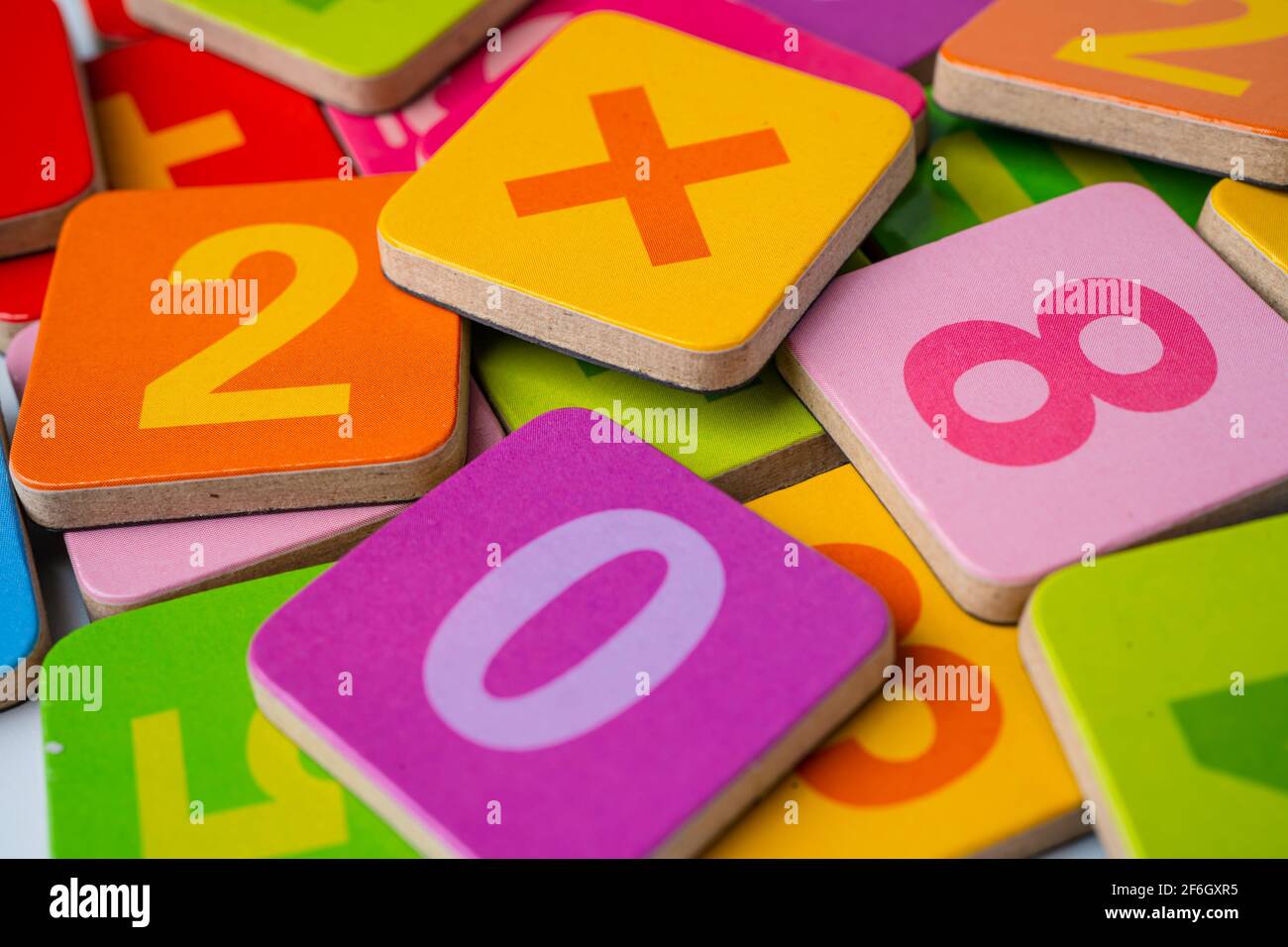Math Number colorful background, education study mathematics learning ...
